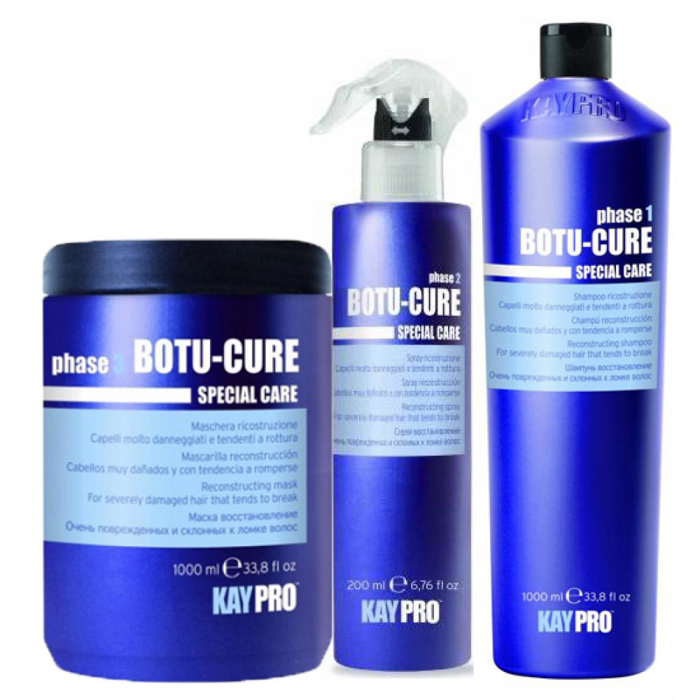 Реконструираща терапия с пептиди за увредена коса KAYPRO Botu-Cure 2x1000ml/200ml